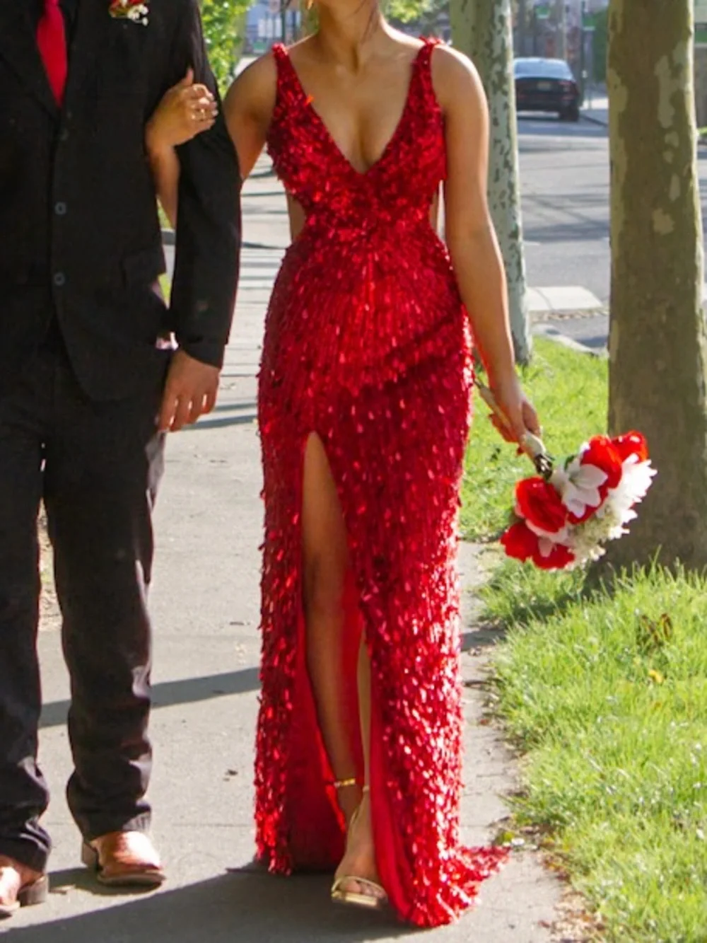 Sherri Hill | Dresses | Sherri Hill Red Sequin Prom Dress | Poshmark